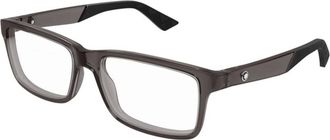 Montblanc Montblanc, Homme, Accessoires, Gris, Taille: 57 MM Mb0402O Rectangular Frame