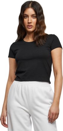 Urban Classics Damen Ladies Stretch Jersey Cropped Tee T-Shirt,, per pack Schwarz (black 00007), X-Large (Herstellergröße: XL)