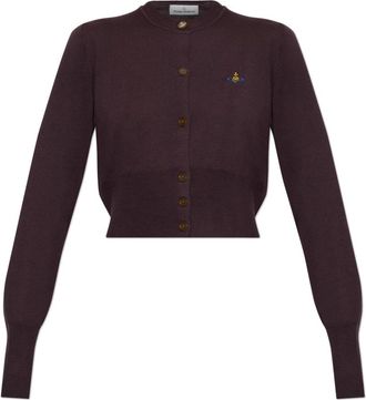 Vivienne Westwood Bea Cropped Cardigan - - Knitwear - Damen - Lila - M