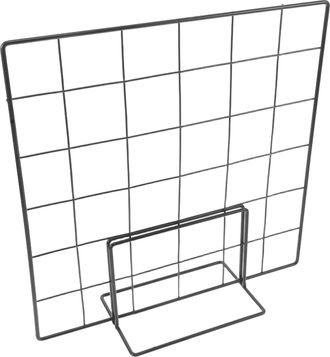 BESPORTBLE Drahtgitter Wandregal 30x30cm Schwarz Tragbarer Pr&auml;sentationsst&auml;nder f&uuml;r Kunst Fotos und Zubeh&ouml;r Vielseitiges Drahtgitterdisplay f&uuml;r Kindergarten Mark