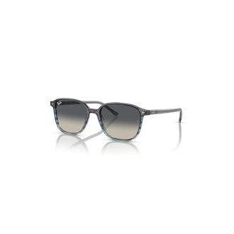 Ray-Ban Leonard Sonnenbrillen Grau Gestreift & Blau Fassung Grau Glas 55-18