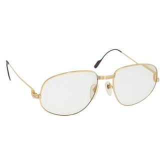 Cartier Pre-owned Metall Sonnenbrille - - Pre-owned - Damen - Gelb - ONE SIZE
