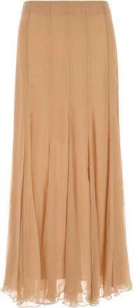 Chlo&eacute; Femme, Jupes, Beige, Taille: 36 FR Jupe Maxi Fluide