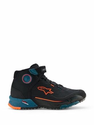 Alpinestars CR-X Drystar Chaussures d&eacute;quitation Noir/Petrol/Orange Fluo Taille 9,5
