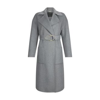 Liu Jo Wollmantel mit G&uuml;rtel - - Coats - Damen - Grau - 3XL