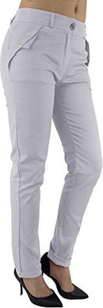 JOPHY & CO. Pantalon femme en coton &eacute;lastique avec poches (cod. 3020), gris, XXL