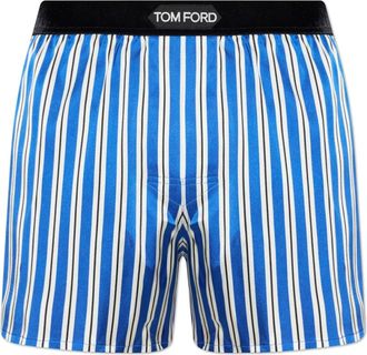Tom Ford Homme, Sous-v&ecirc;tements, Bleu, Taille: S Silk Boxers