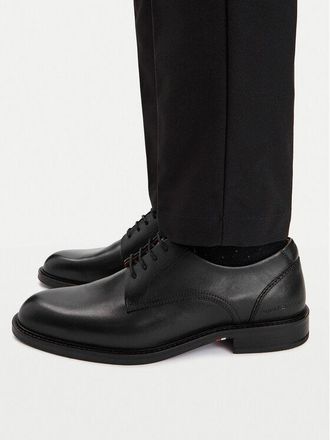Tommy Hilfiger Oxford Schuhe Corporate Dressy Lth FM0FM06023 Schwarz