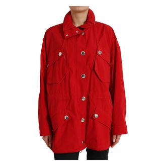 Dolce & Gabbana Jacke mit Druckkn&ouml;pfen - - Jackets - Damen - Rot - S