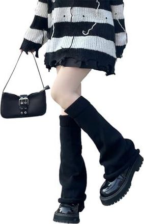 Dreshow Jambi&egrave;res Y2k pour Femmes et Filles Gu&ecirc;tres Femme Hiver Jambi&egrave;res Extensibles en Tricot pour la Danse Accessoire Tendance pour les Tenues Chaudes pour