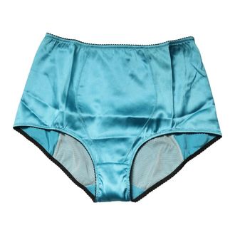 Dolce & Gabbana Femme, Sous-v&ecirc;tements, Bleu, Taille: 38 FR Culotte gainante taille haute