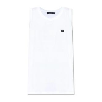 Dolce & Gabbana &Auml;rmelloses T-Shirt - - Tops - Herren - Wei&szlig; - M