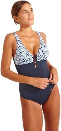 Livia Monte-Carlo EMIKA HINOKI Maillot de Bain Une pièce, Bleu, XXL44 Femme