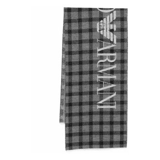 Emporio Armani unisex, Accessoires, Multicolore, Taille: ONE Size Scarf with check motif and logo