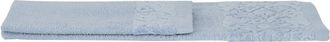 Zenoni & Colombi Serviette + invité éponge Ornamental, bleu