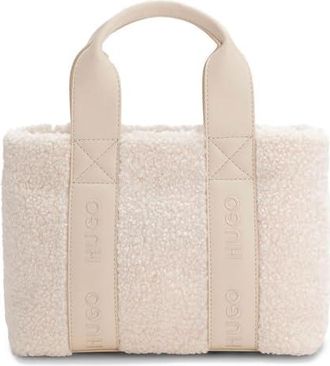 HUGO BOSS Becky SH_Tote Mini, Sac fourre-Tout Femmes, Blanc Ouvert
