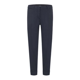 Cambio Marine Cropped Hose Hochwertig - - Trousers - Damen - Blau - 2XL