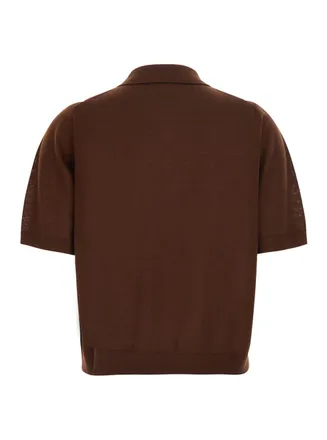 Semicouture Diana Polo Sweater - Brown