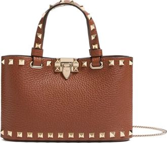 Valentino Garavani Mini Rockstud Tote Bag mit Nieten - Braun