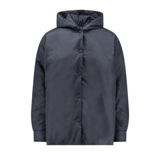 Aspesi Blaue Kapuzenjacke mit Knopfverschluss - - Jackets - Damen - Blau - S