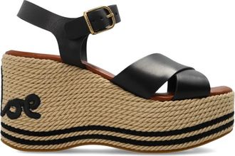 Chlo&eacute; Femme, Chaussures, Noir, Taille: 41 EU Sandale compens&eacute;e Sand