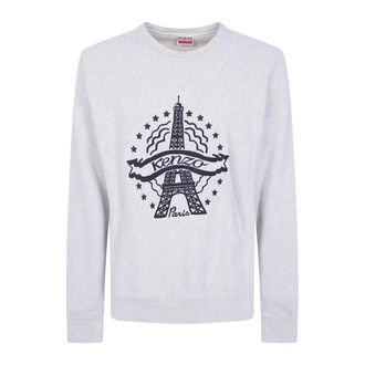 Kenzo Eiffelturm-Design Sweatshirt - - Sweatshirts & Hoodies - Herren - Wei&szlig; - M