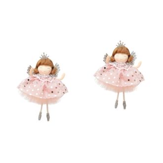 Cabilock 2 STK Engel-m&auml;dchen-anh&auml;nger Engel Dekoration Weihnachten Weihnachtskugeln Schaufenster Anh&auml;nger Christbaumschmuck Weihnachtsstrumpff&uuml;ller Fensterdeko