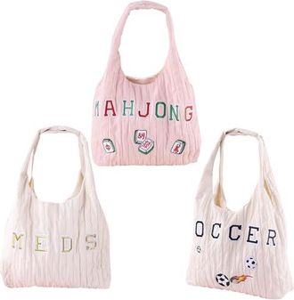 Generic Sac fourre-tout en toile multifonction pour toutes les saisons (rose)