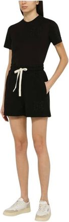 Palm Angels Femme, Sport, Noir, Taille: 36 FR Ensemble T-shirt et short avec logo brod&eacute;