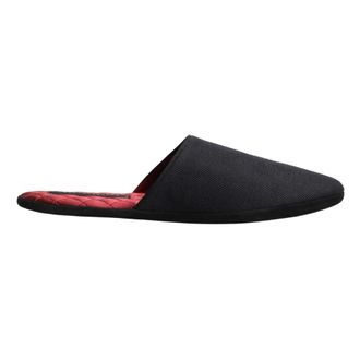 Dolce & Gabbana Wool Cotton Chevron Slippers - - Shoes - Herren - Schwarzk - 41 EU