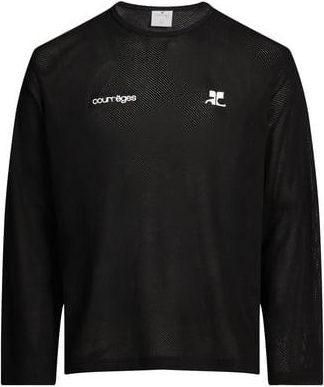 Courr&egrave;ges Pull mesh &agrave; col rond