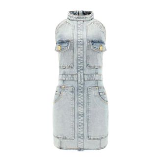 Balmain Denim Mini Dress - - Dresses - Damen - Blau - L