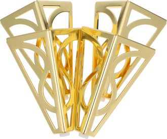 Angoily 4 Stück Metallfüße Möbel Gold Möbelbeine für Sofa Schrank Stuhl Bett Tisch Schraubbar Hohe Stabilität Vielseitig Kompatibel DIY Ersatz Beine