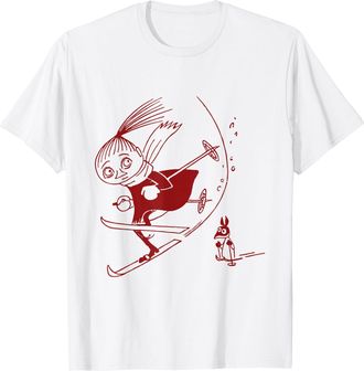 Moomin Red Mymble Skifahren Winter Spiele Sport T-Shirt