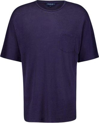 Frescobol Carioca Homme, Tops, Bleu, Taille: S Carmo Linen Jersey T-Shirt