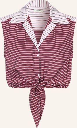 Sandro Sandro Cropped-Hemdbluse rot