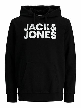 Jack & Jones Herren JCORETAIL Sweat Hood NOV LTN Kapuzenpullover, Schwarz, XL