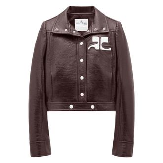 Courr&egrave;ges Reedition Vinyl Jacke - - Jackets - Damen - Braun - XS