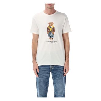 Ralph Lauren Homme, Tops, Blanc, Taille: XL Hudson Valley Bear T-Shirt