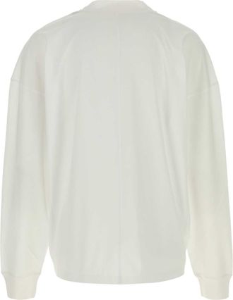 The Row Mens White Cotton Dolino T-Shirt Exterior