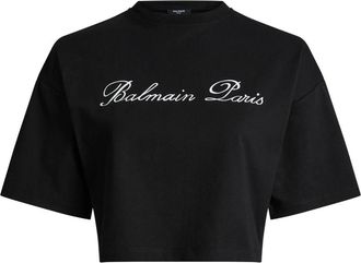 Balmain Femme, Tops, Noir, Taille: 44 FR Printed T-Shirt