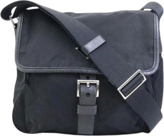 Prada unisex, Pre-owned, Noir, Taille: ONE Size Sac bandouli&egrave;re vintage en nylon doccasion