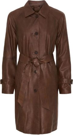 Notyz Notyz - Vestes en cuir - Femme - Manteaux - Brun - Taille: 48 FR
