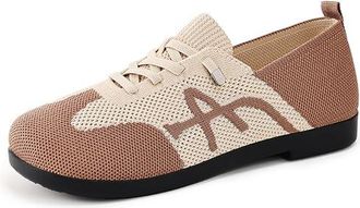 Generic Baskets Compens&eacute;es Femme Pas Cher sans La&ccedil;Age Chaussures De Course Rembourr&eacute;Es Semelles Souples Coussin dair Maille Solide Lacets Imprim&eacute;Es Couleur Un