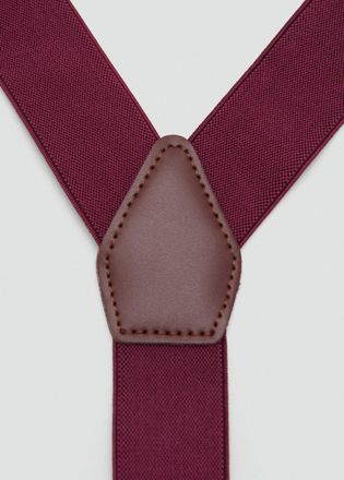 Mango Verstellbare elastische Riemen mit Lederdetails bordeaux - Herren - Einheitsgr&ouml;&szlig;e - MANGO MAN