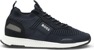 BOSS Men Titanium_Runn_knst_N Sneaker Blue 42 EU