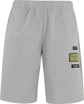 Maison Margiela Homme, Shorts, Gris, Taille: L Logo Patch Shorts