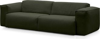 Studio Copenhagen home24 3-Sitzer Sofa Gr&uuml;n Webstoff Saia 251 x 71 x 102cm Modern