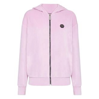 Philipp Plein Kapuzen-Sweatjacke - - Sweatshirts & Hoodies - Damen - Rosa - XS