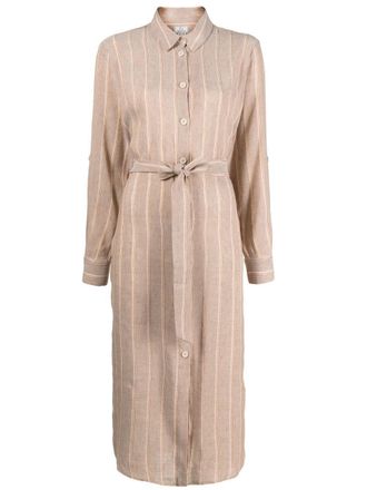 Woolrich robe-chemise &agrave; rayures - Tons neutres